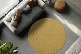 Obsession, Kusový koberec Diamond Cut 800 Honey kruh, 200x200 (průměr) kruh, hnědá, ložnice