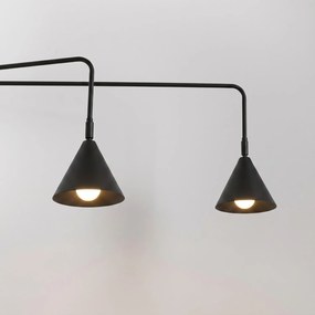 Sollux Lighting Nástěnné svítidlo NOX 2 černé s vypínačem