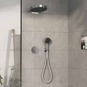 Hansgrohe ShowerSelect Comfort S, termostat pod omítku pro 2 spotřebiče s EN1717, chromová, HAN-15556000