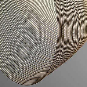 Toolight Závěsné dřevěné LED osvětlení D89 LHJ055-1CP