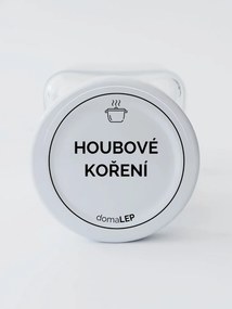 Samolepka na kořenky HOUBOVÉ KOŘENÍ průhledná 5 cm tučné písmo
