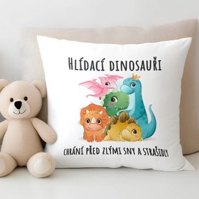 Ahome Ahome CZ Polštář Dinosaurus 37 x 37 cm