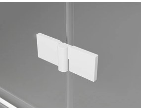 Mexen Lunar Duo, výklopný sprchový kout 100 x 100 cm, 8mm čiré sklo, bílý profil, 834-100L-100P-20-00