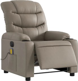 Elektrické masážní polohovací křeslo cappuccino umělá kůže 3206598