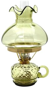 Floriánova huť Petrolejová lampa MONIKA 34 cm lesní zelená káro 111-0110-1201-12-03-000