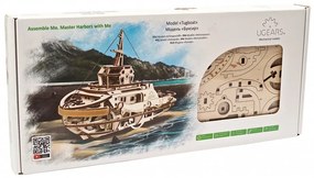 Ugears 3D dřevěné mechanické puzzle Remorkér