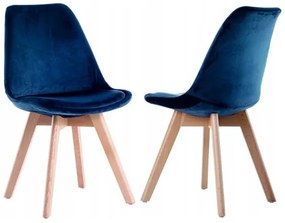 Bestent Jídelní židle sametová skandinávský styl Blue Glamor