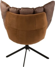 Hnědé sametové relaxační křeslo Chair Relax Bubby Brown - 78*73*92cm