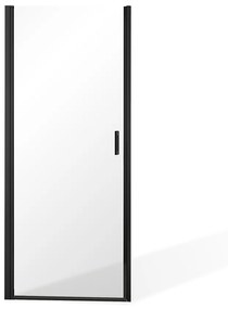 Roltechnik Outlet Jednokřídlé sprchové dveře BADEN BLACK I pro instalaci do niky Varianta: šířka: 80 cm, orientace: Univerzální - (BADEN BLACK I/80 - 4000858), Barva profilů a typ výplně: profily: černá (elox), výplň: transparent