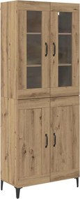 Vysoký bufet Artisanový dub 69,5 x 34 x 180 cm Kompozitní dřevo 3403581