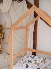Woodisio Domečková postel NELA Variant: 160 x 80, Barva: Přirodní dřevo
