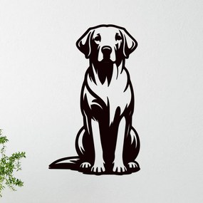 dřevo života Dřevěný obraz psa Labradora Zvolte rozměr (cm): 24x40, Zvolte barvu dekoru: Černá
