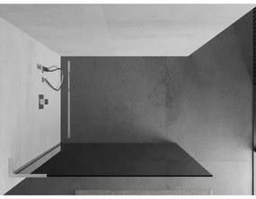Mexen Kioto L, sprchová zástěna Walk-In 110 x 200 cm, 8mm šedé sklo, chromový profil, 800-110-103-01-40