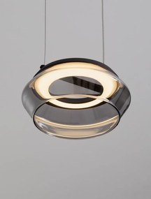 Matně černé skleněné LED závěsné svítidlo ø 14 cm Jailyn – Nova Luce