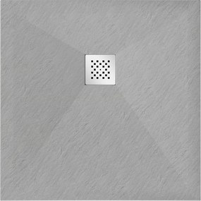 Mexen Stone+ kompozitní čtvercová sprchová vanička 80 x 80 cm, šedá-beton - 44618080