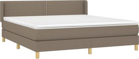 Box spring postel s matrací taupe 180x200 cm textil 3130213