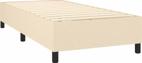 vidaXL Box spring postel s matrací 90x190 cm textil [3141822] Barva: krémová