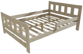 Vomaks Dětská postel se zábranou VMK010FA KIDS Rozměr: 120 x 200 cm, Barva: surové dřevo