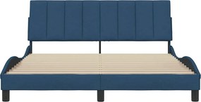 Rám postele bez matrace Hanko modrý 160 x 200 cm textil 3310404