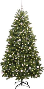 Umělý vánoční stromeček 240 cm 300 LED Teplá bílá PVC a ocel 3395705