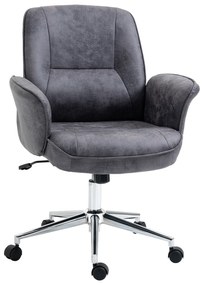 Kancelářská židle Vinsetto XXL, ergonomická kancelářská židle s houpací funkcí, výškově nastavitelná, max. nosnost 120 kg, šedá | Aosom