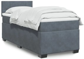 Box spring postel s matrací tmavě šedá 80 x 200 cm samet 3288463