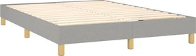 Box spring postel s matrací světle šedá 140 x 200 cm textil 3140697