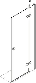 AP AFL_AP AFR 2000 mm 223–241 873–891 613 Transparent 900 Brushed Gold Levé dveře AP AFL 090200 GPE