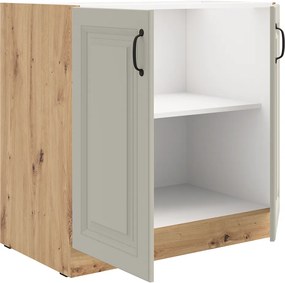 STILO ac | dolní skříňka 80 D 2F s policí | 80 cm | artisan/světle šedá