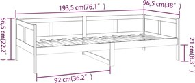 vidaXL Válenda masivní borové dřevo 90 x 190 cm [820248] Barva: Šedá