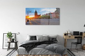 akrylový obraz Gdańsk Staré město východ 140x70 cm