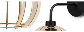 Nástěnné svítidlo Timber 9, 1x dřevěné stínítko