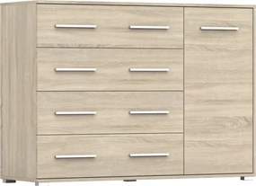 IDZ Komoda FRIDA 02 1D4S, 135 cm Dub Sonoma
