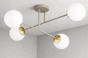 Brilagi - Přisazený lustr MILO ECRU 4xE27/60W/230V béžová/zlatá