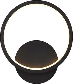 Toolight Toolight, LED nástěnné svítidlo 20cm, 10W, 3000K, LHJ081-W, černá matná, OSW-50060