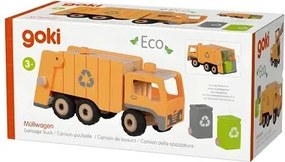 GOKI Popelářské auto Eko / Dřevěné auto / oranžová / od 3 let