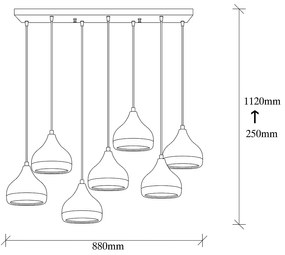 Designový lustr Salwah 88 cm černý