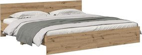 Rám postele s čelo Artisanový dub 200 x 200 cm Kompozitní dřevo 3403602