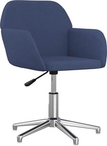 Otočné jídelní židle 2 ks modré textil 3103042