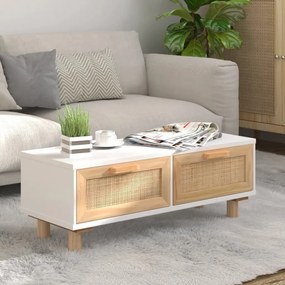 vidaXL Konferenční stolek bílý 80x40x30 cm kompozitní a borové dřevo