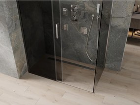 Mexen Omega sprchový kout 160x80cm, 8mm sklo, chromový profil-šedé sklo, 825-160-080-01-40