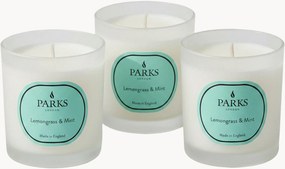 Sada ručně vyrobených vonných svíček Vintage Aromatherapy (citronová tráva, máta a citrusy), 3 díly