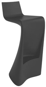 OnaDnes -20% VONDOM Matně antracitově šedá plastová barová židle WING 72 cm