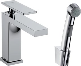 Hansgrohe Tecturis E, páková umyvadlová baterie 110 s ruční sprchou Bidette, chromová, HAN-73210000