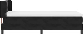 Postel s boxspringem s čelo Černý 200 x 100 cm samet 3341512