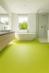 Lentex, PVC podlaha - lino Flexar PUR 603-11 zelená, na míru, šíře 2m,4m, zelená, bez podkladu, kancelář