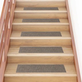Schodové rohože samolepicí 30 ks 76 x 20 cm béžové obdélníkové 3365730