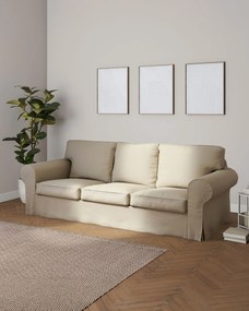 Potah na pohovku IKEA Ektorp 3-místná rozkládací, NOVÝ MODEL 2013 barva béžová látka pletený vzor