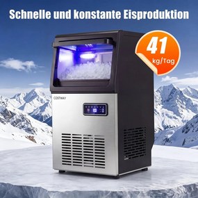 Costway Komerční stroj na žvýkání ledu z nerezové oceli 41 kg/24 hod.