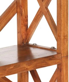 Knihovna 60 x 30 x 160 cm masivní akácie s medovým povrchem 289625
